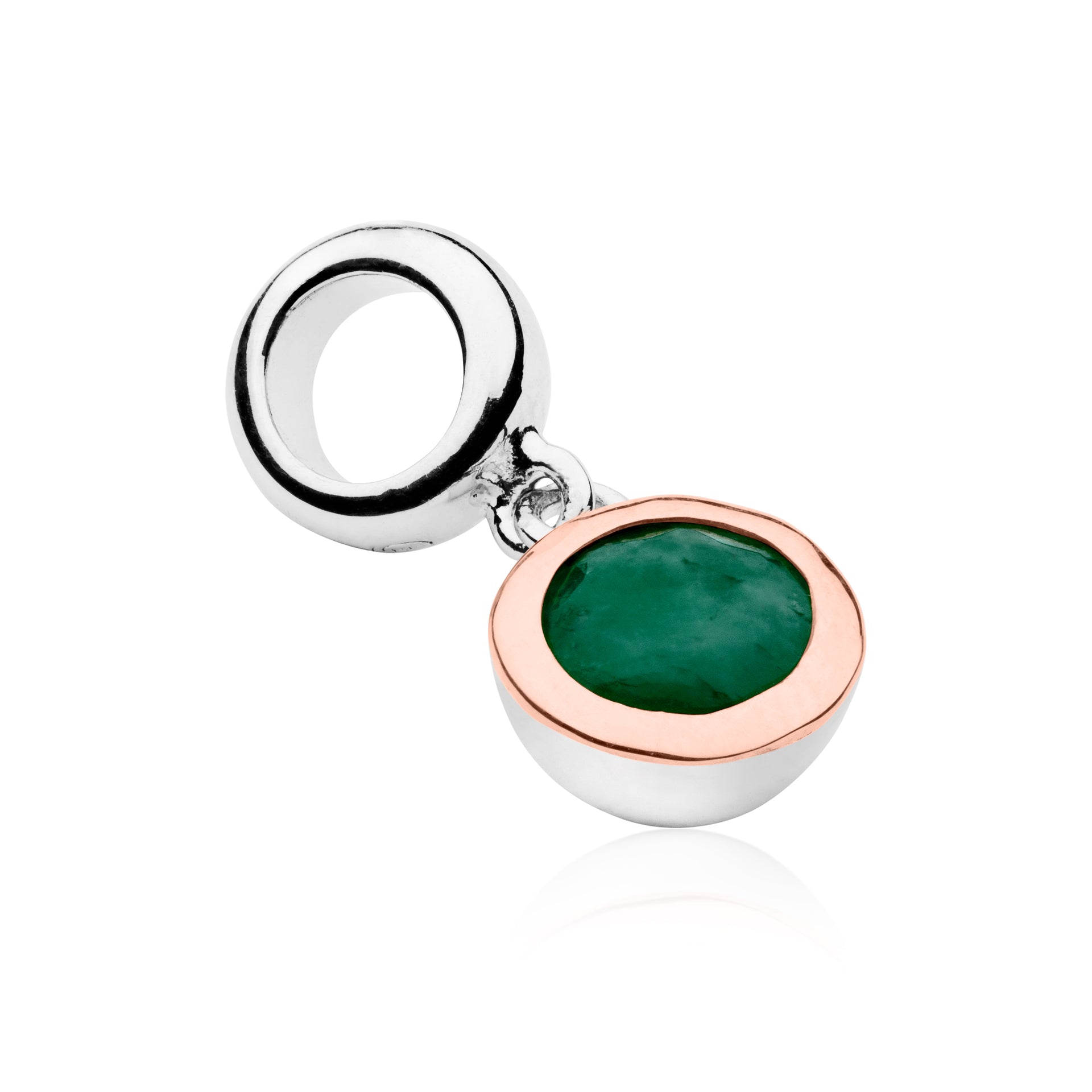May Milestones® Birthstone Silver and Emerald Charm – Clogau Outlet