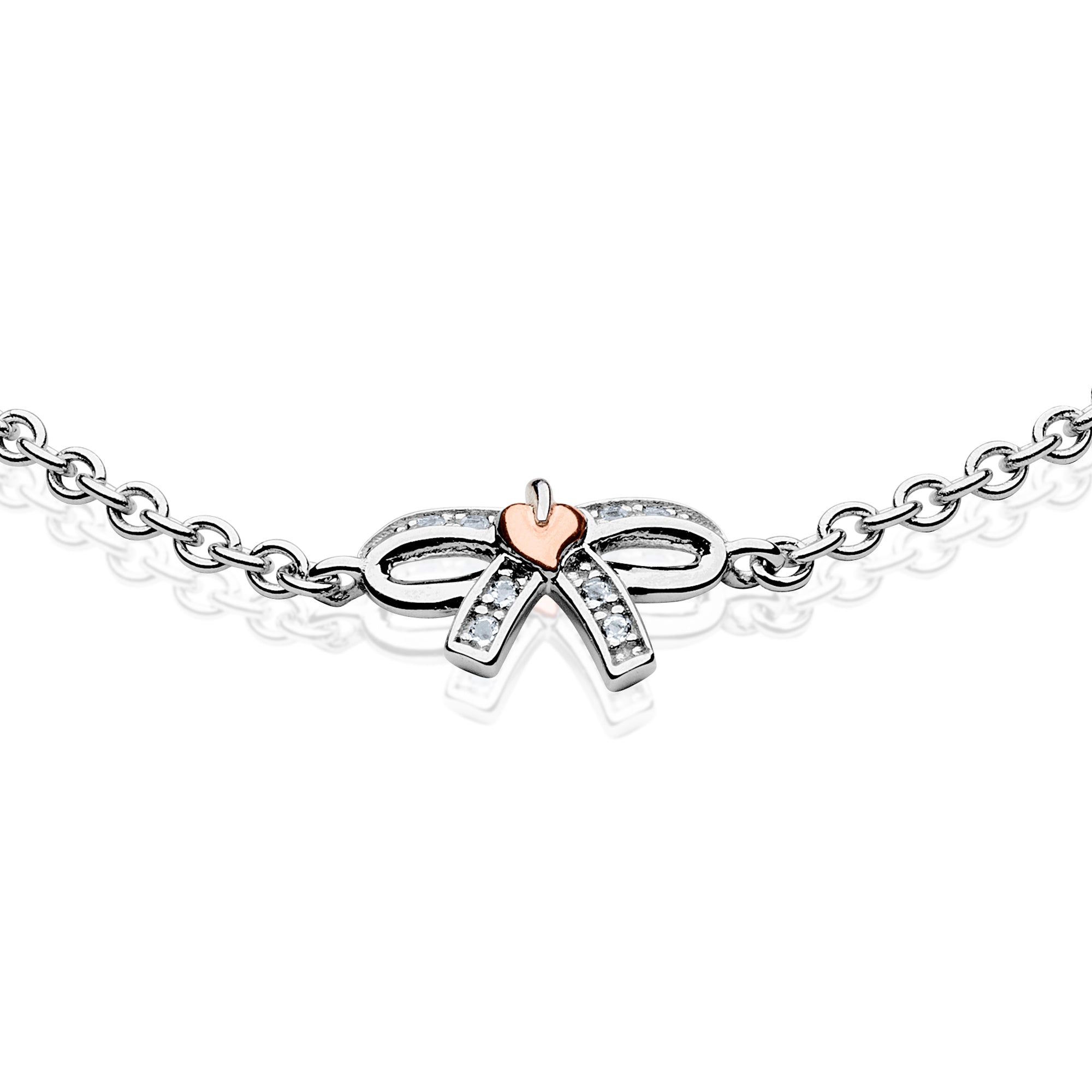 Tree of Life Bow White Topaz Bracelet