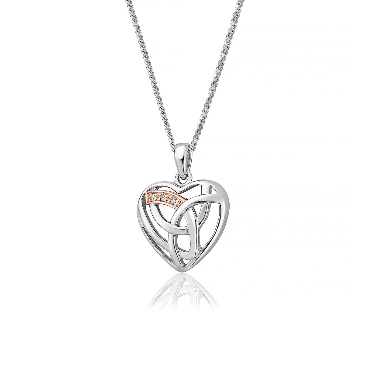 Hearts Entwined Silver and Diamond Pendant – Clogau Outlet